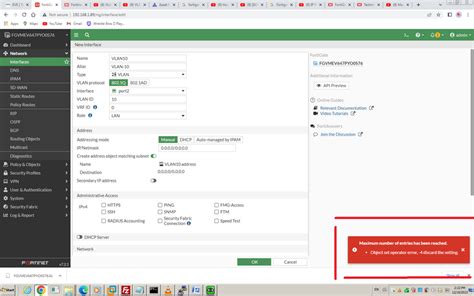 Fortigate Message Maximum Number Of Entries Has Bees Reached Networking Spiceworks Community