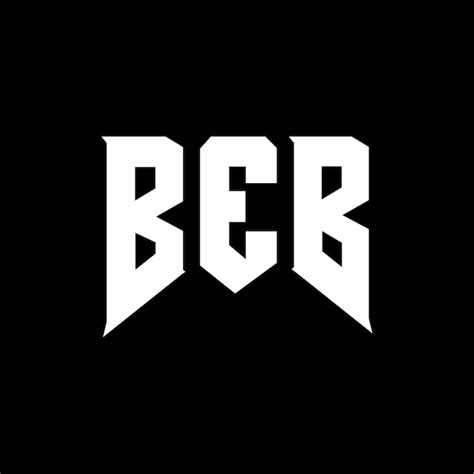 Premium Vector Beb Letter Logo Design For Technology Company Beb Logo Design Black And White