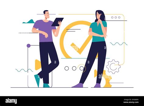 Business Concept Flat Style Outline Vector Illustration On The Subject