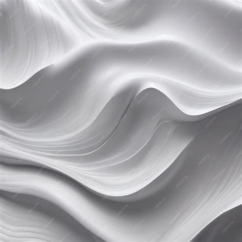 Premium Photo Abstract White Background Smooth Wavy Flow Lines