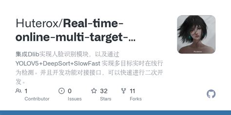 github huterox real time online multi target behavior detection