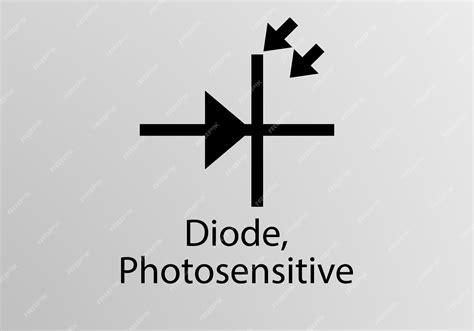 Premium Vector Diode Photosensitive Engineering Symbol Vector Symbol
