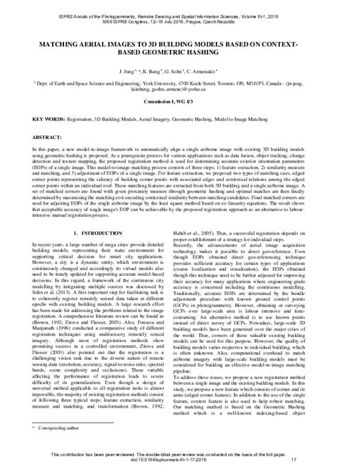 Pdf Matching Aerial Images To 3d Building Models Based On Context