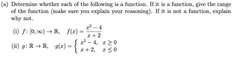Solved A Determine Whether Each Of The Following Is A