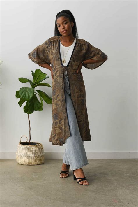 Silk Robe Dress 31 Size S M Chai Fashions