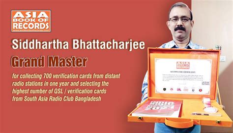Grand Master Siddhartha Bhattacharjee Asia Book Of Records