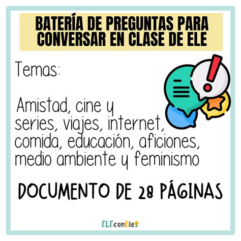 Preguntas Para Clase De Conversación Ele Eleconole