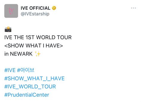 [아이브] 공식트위터 월드투어 미국 뉴어크콘서트 완료  Mlbpark