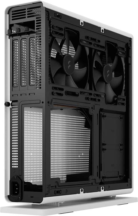 Fractal Design Ridge White Mini Itx Slim Small Form Factor Console Pc Case With Pcie 4 0 Riser