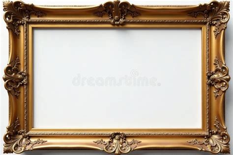 Elegant Antique Gold Frame Blank Space Stock Illustrations 3089