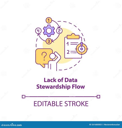 Lack Of Data Stewardship Flow Concept Icon Stock Vector Illustration