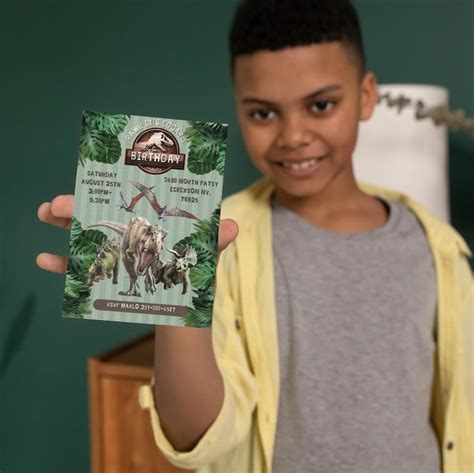 Jurassic World Invitation Jurassic Park Invitation Dinosaur Invitation