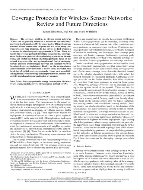 1coverage Protocols For Wireless Sensor Networks Pdf Wireless