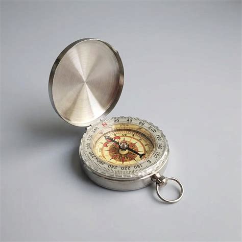 Compact Flip Pocket Compass With Luminous Dial