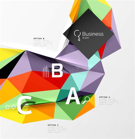 Triangle Mosaic Vector Abstract Template Stock Vector Illustration Of Diamond Idea 85817420