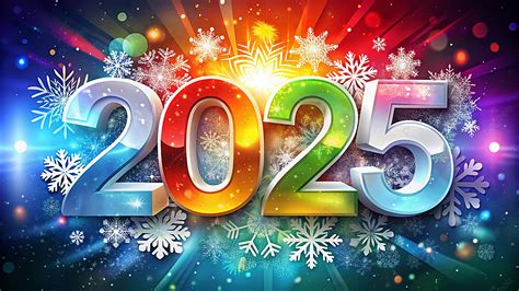 새로운 시작 무지개 축하 2025 새해 2025년 연하장 배경 일러스트 및 사진 무료 다운로드 Pngtree