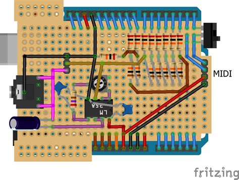 Arduino MIDI Slider R2R Waveform Generator Simple DIY Electronic