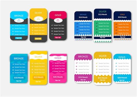 Premium Vector Creative Pricing Packages Comparison Flat Illustration