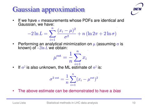 Ppt Statistical Methods For Data Analysis Parameter Estimate