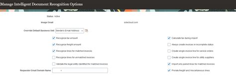 Manage Intelligent Document Recognition Idr Options By Business Unit — Cloud Customer Connect