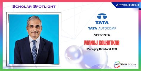 Tata Autocomp Systems Names Manoj Kolhatkar Managing Director And Ceo