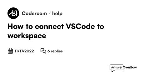 How To Connect Vscode To Workspace