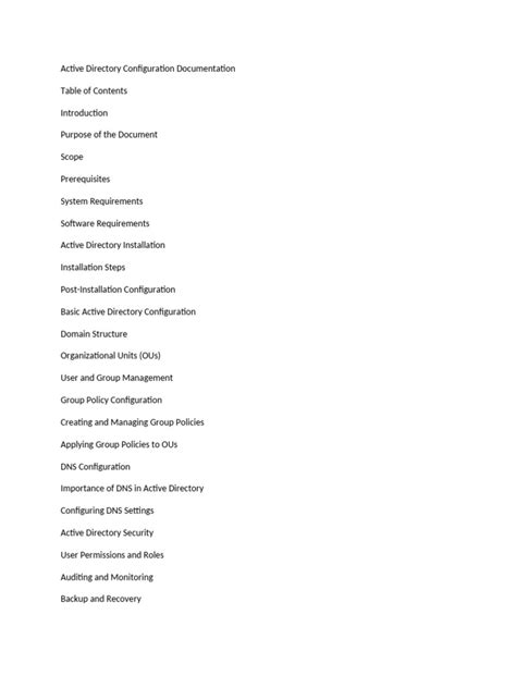 Active Directory Configuration Documentation Pdf Active Directory