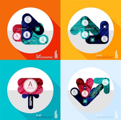 Infographie Géométrique Dans Un Style Plat Branché Vecteur Premium