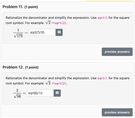 Solved Rationalize The Denominator And Simplify The Chegg
