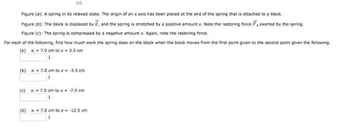 Solved A Spring And Block Are In The Arrangement Of The Chegg Com