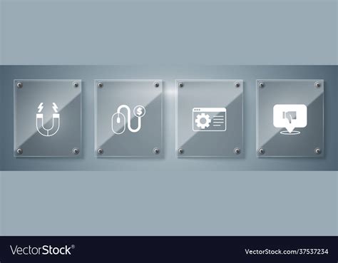 Set Dislike In Speech Bubble Browser Setting Vector Image