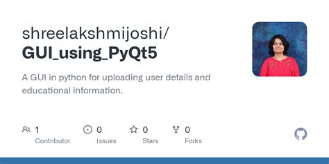 Github Shreelakshmijoshi Gui Using Pyqt A Gui In Python For Uploading User Details And
