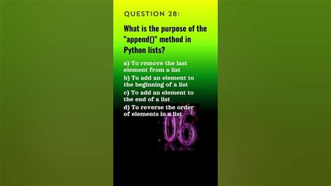 Python Qn 28 Python Questions And Answers Tech Ns Arena