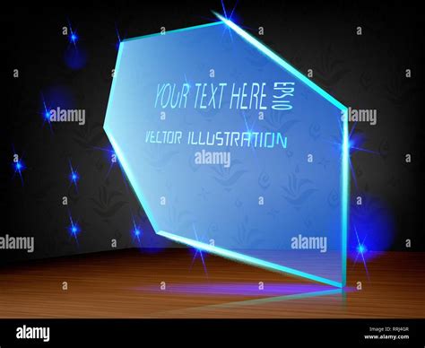 Acrylic Label Led Light Decoration On Label Stock Vector Image And Art