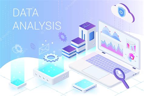 Premium Vector Data Analysis And Marketing Metrics Service Landing