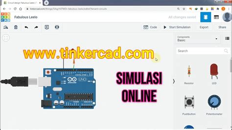 Simulasi Arduino Online Dengan Tinkercad Youtube