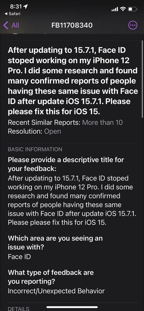 To The People Having Face Id Issue On Ios 1571 Riphone12pro