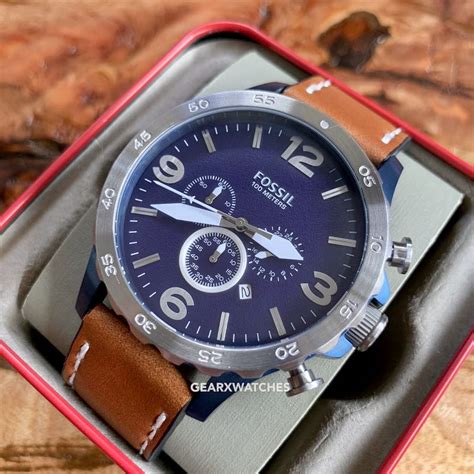 Fossil Nate Blue Dial Chronograph Mens Watch Jr1504 Mens Fashion Watches And Accessories
