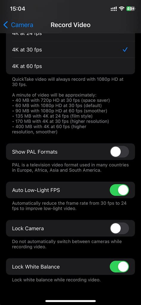 Ios 17 Dev Beta 1 Lock White Balance Option Under Camera Video Settings Riosbeta