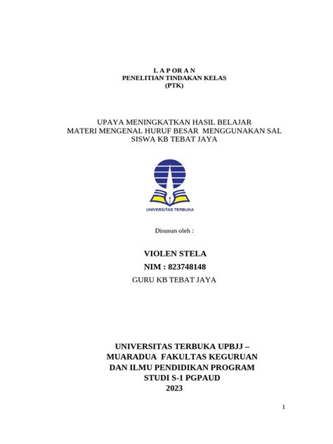 Contoh 1 Ptk Tk Nol B Pdf