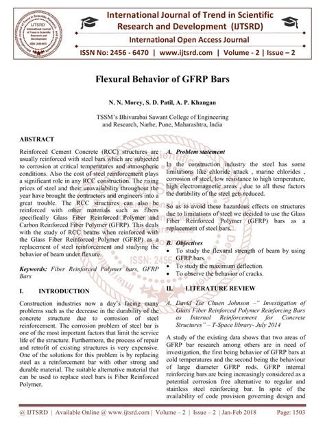 Flexural Behavior Of Gfrp Bars In Rcc Structures