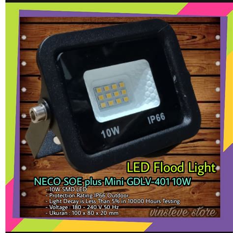 Jual Lampu Sorot Led Neco Soe Plus Mini 10 W Atau Led Flood Light 10 Watt Shopee Indonesia