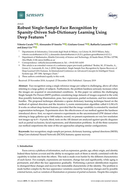 pdf robust single sample face recognition by sparsity driven sub