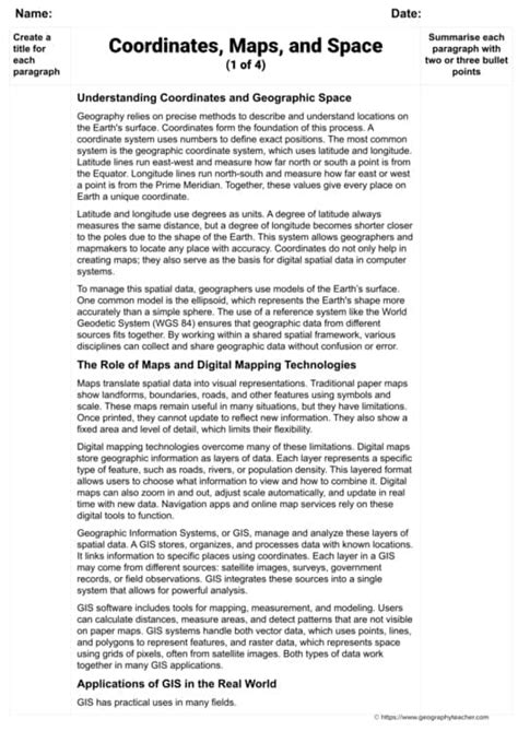 Coordinates Maps And Space Geographical Information Systems Gis