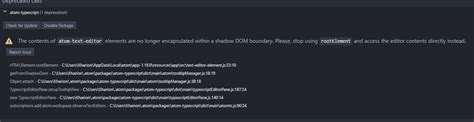 Htmlelementrootelement Is Deprecated Atom 1190 Beta0 · Issue 1275 · Typestrongatom