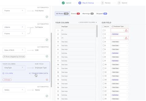 uploading projects subphases and work categories