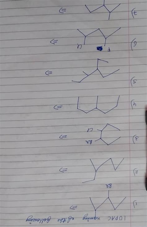 Iupac Naming Of The Following Filo