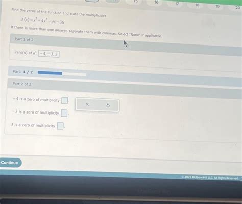 Solved 4 Is A Zero Of Multiplicity 3 Is A Zero Of