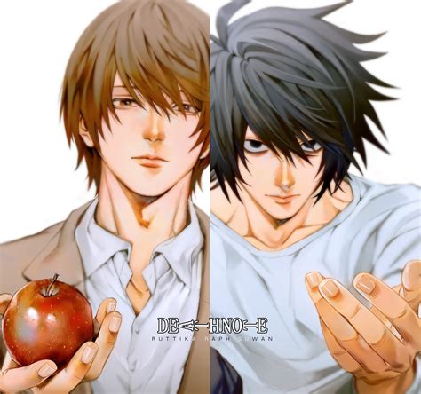 Yagami Light And L Death Note Drawn By Ruttikashin Danbooru