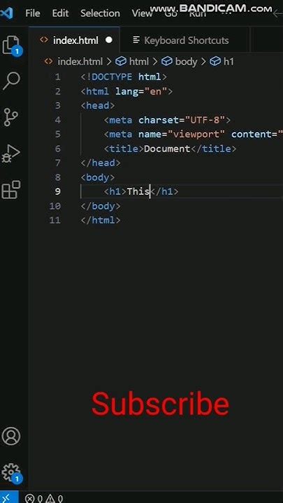 Heading 1 In Html Viral Trending Shorts Ytshorts Coding